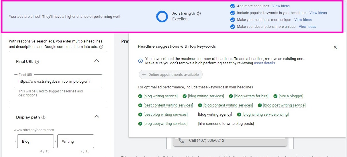 14 Expert Tips for Google Responsive Search Ads | StrategyBeam